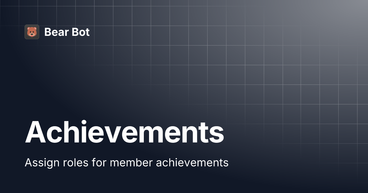 Achievements | Bear Bot
