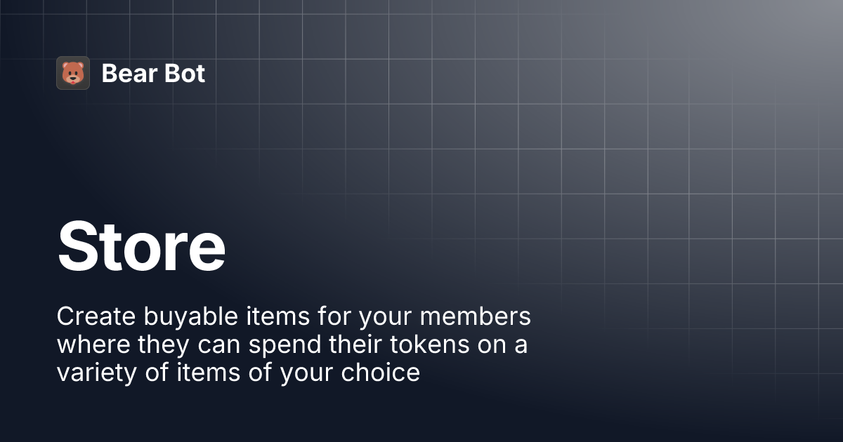 Store | Bear Bot